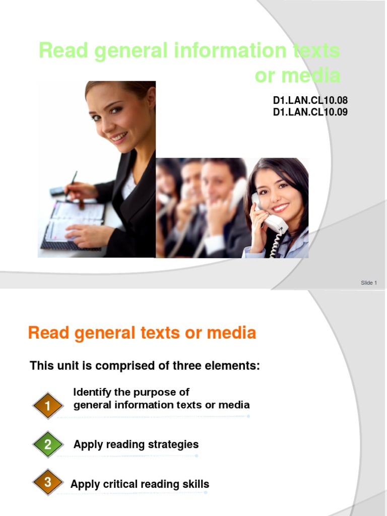 Reading Strategies for Information Texts | PDF | Speed Reading | Soup