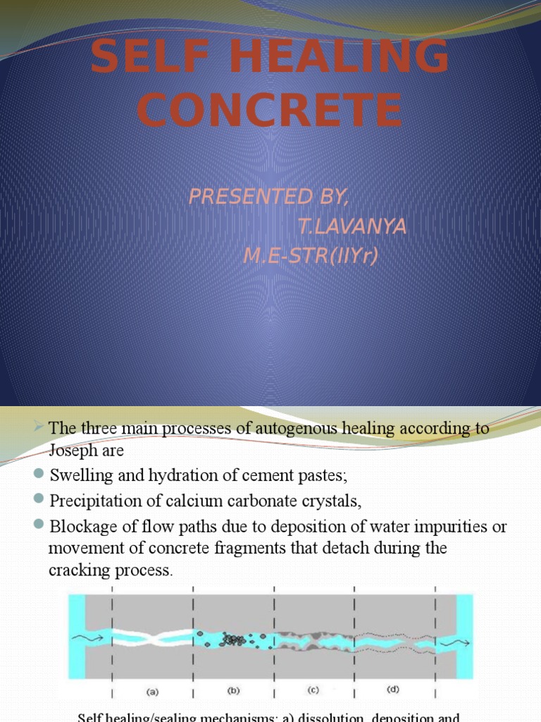 Self Healing Concrete | Concrete | Bacteria