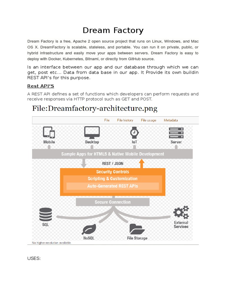 Dream Fatory | PDF | Representational State Transfer | Application Programming Interface