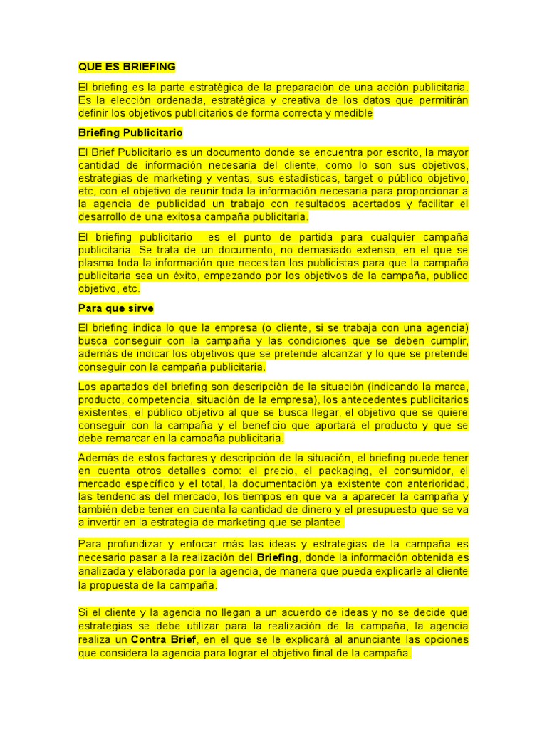 Briefing Publicitario | PDF | Pepsi | Publicidad