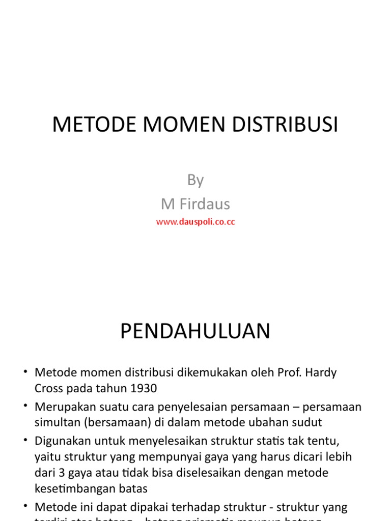 Metode Momen Distribusi | PDF