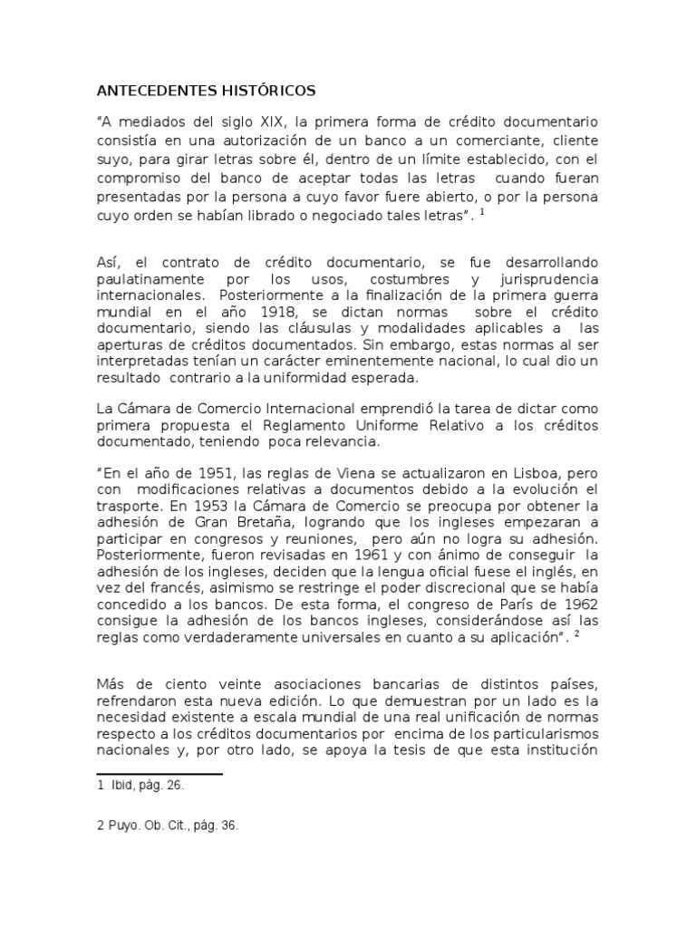 Credito Documentario | PDF | Carta de crédito | Bancos