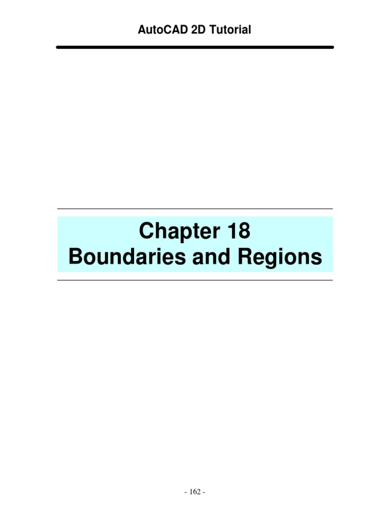 Boundaries and Regions: Autocad 2D Tutorial | PDF