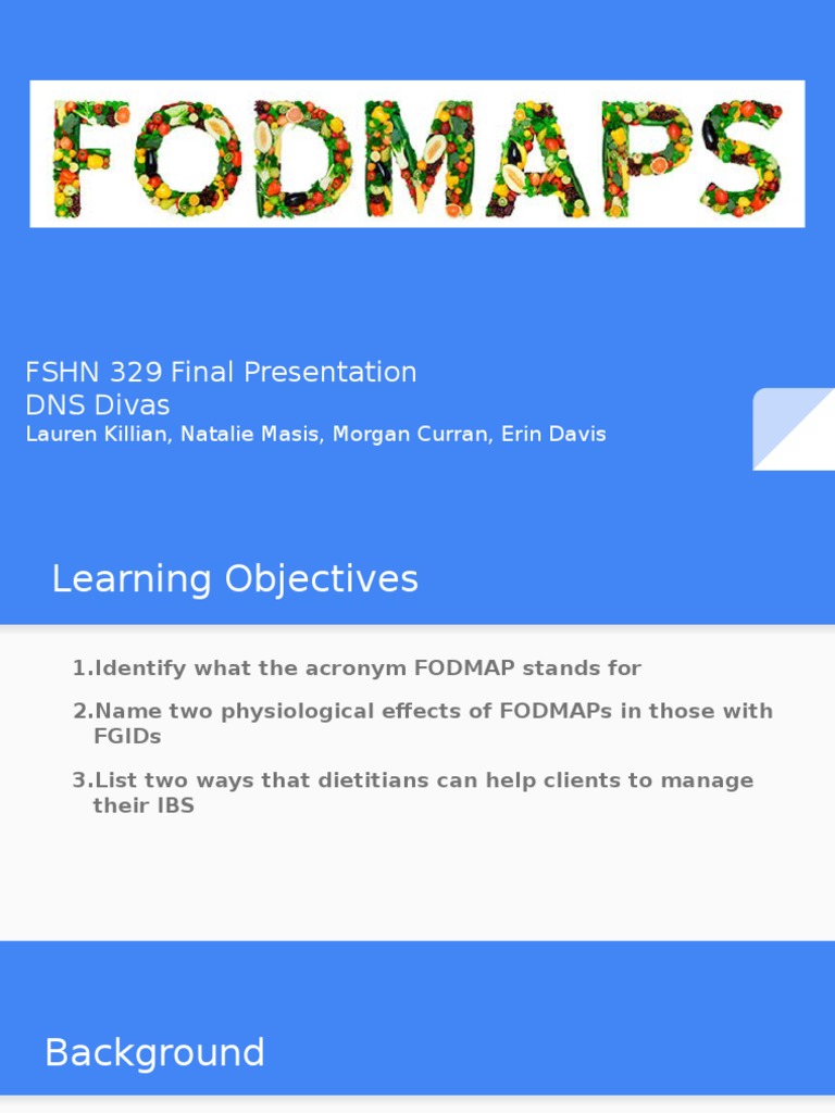 Fodmaps Presentation For Website | PDF | Irritable Bowel Syndrome | Clinical Medicine