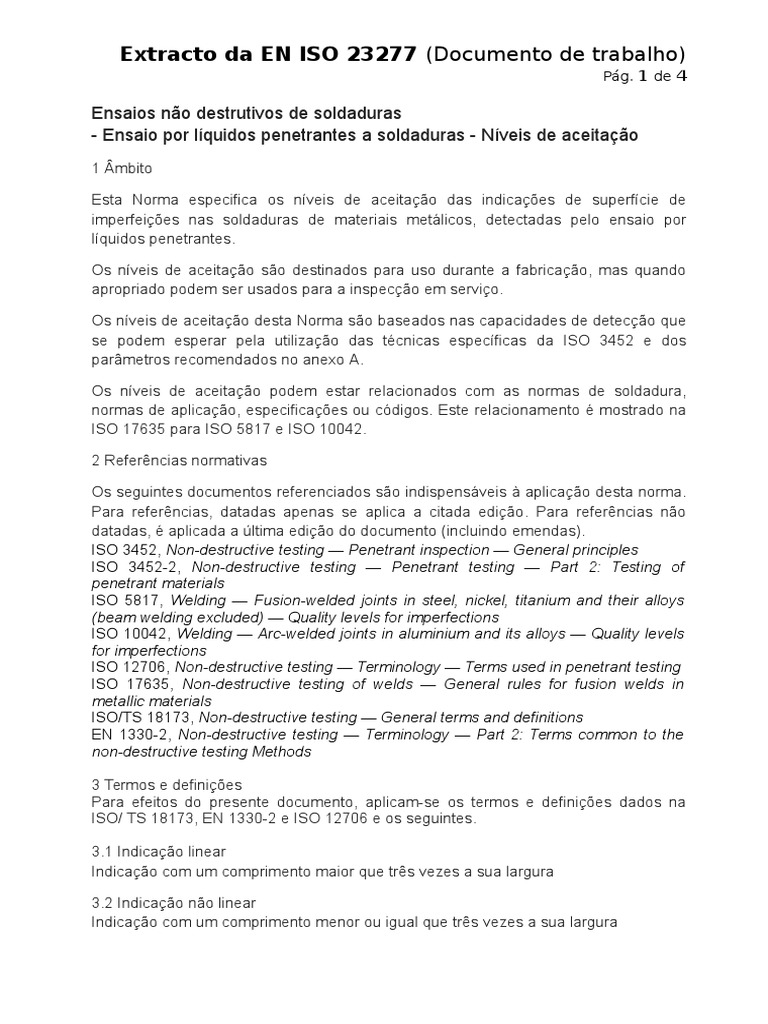 Resumo en ISO 23277 | PDF | Metais | Química