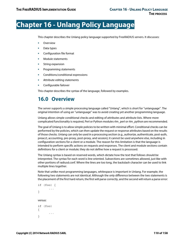 FreeRADIUS Implementation Ch16 | PDF | Regular Expression | Data Type