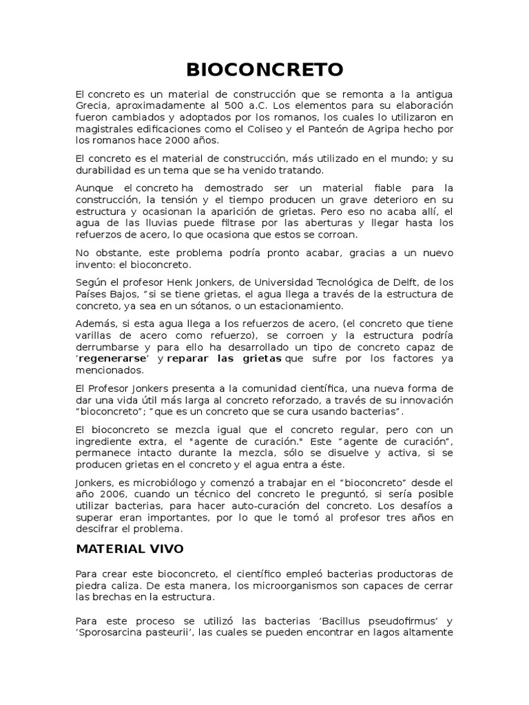 BIOCONCRETO | PDF
