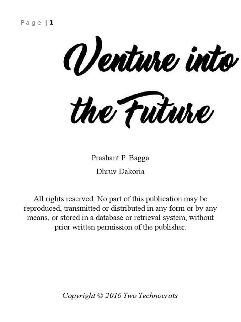 Venture Into The Future BOOK | PDF | Quark | Artificial Intelligence