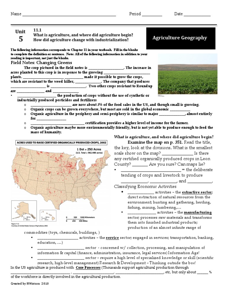 ch11 1-Worksheet | PDF | Organic Farming | Agriculture