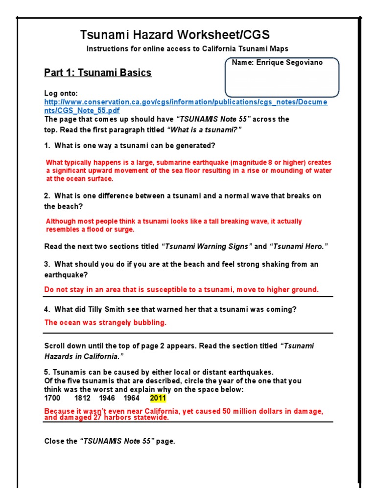 Tsunami Webquest Good | PDF | Tsunami | Earthquakes