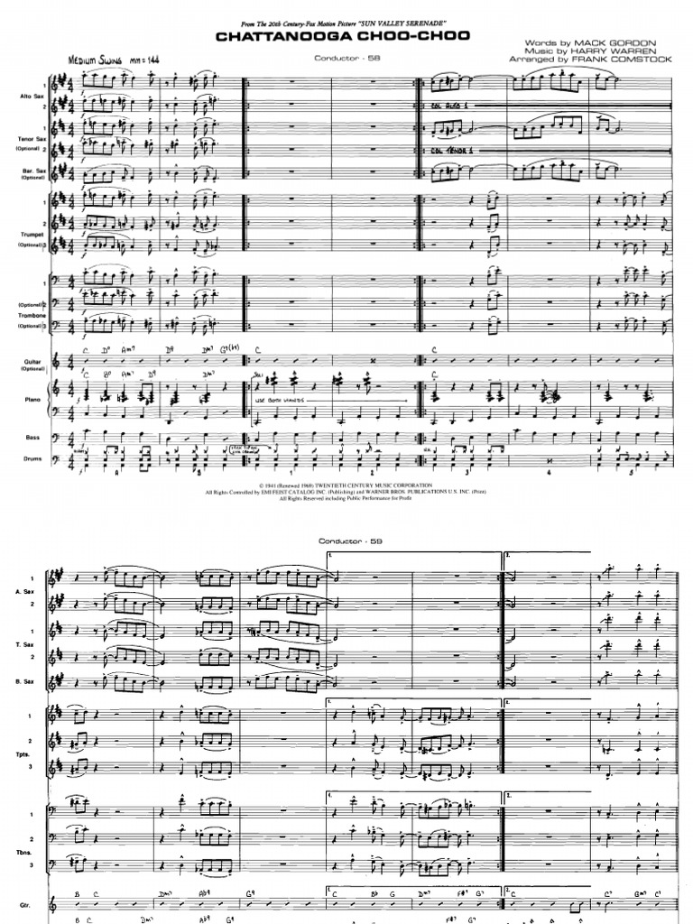 Chattanooga Choo-Choo - Frank Comstock | PDF