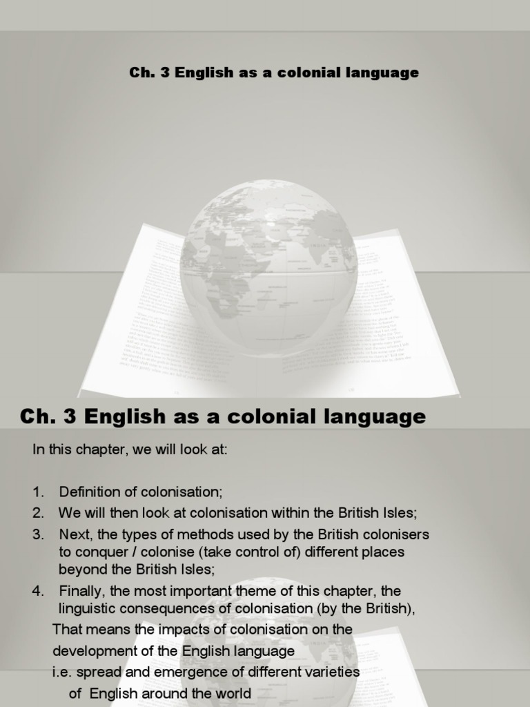 Ch. 3 English As A Colonial Language 19 Sept | PDF | United Kingdom ...