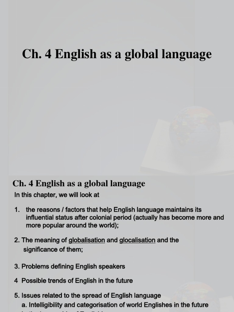 Ch. 4 English As A Global Language 1-17 | PDF | English Language ...