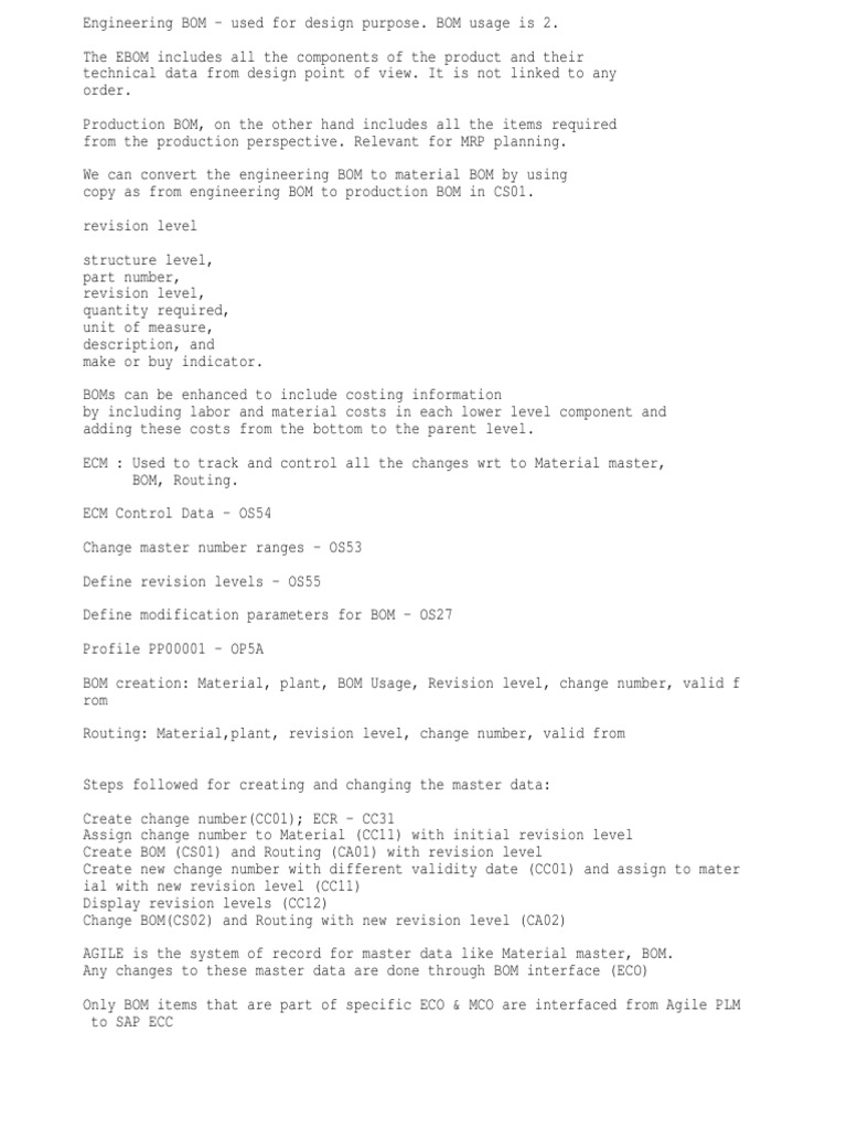 EBOM | PDF