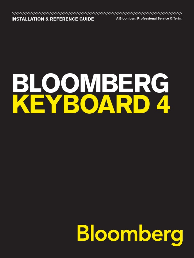 Bloomberg Keyboard 4 Guide | PDF | Computer Keyboard | Usb