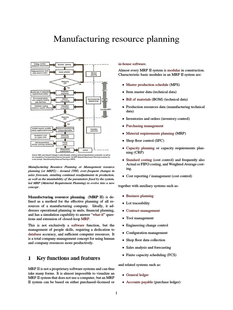 Manufacturing Resource Planning | PDF | Science And Technology | Leadership