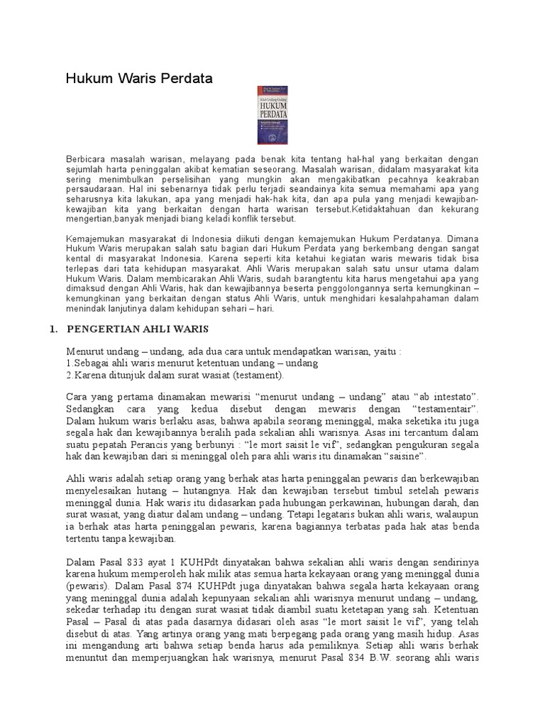 Hukum Waris Perdata | PDF | Politik