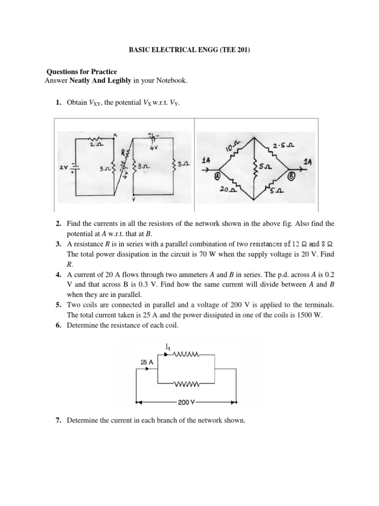 Electrical Engineering Practice | PDF | Series And Parallel Circuits ...