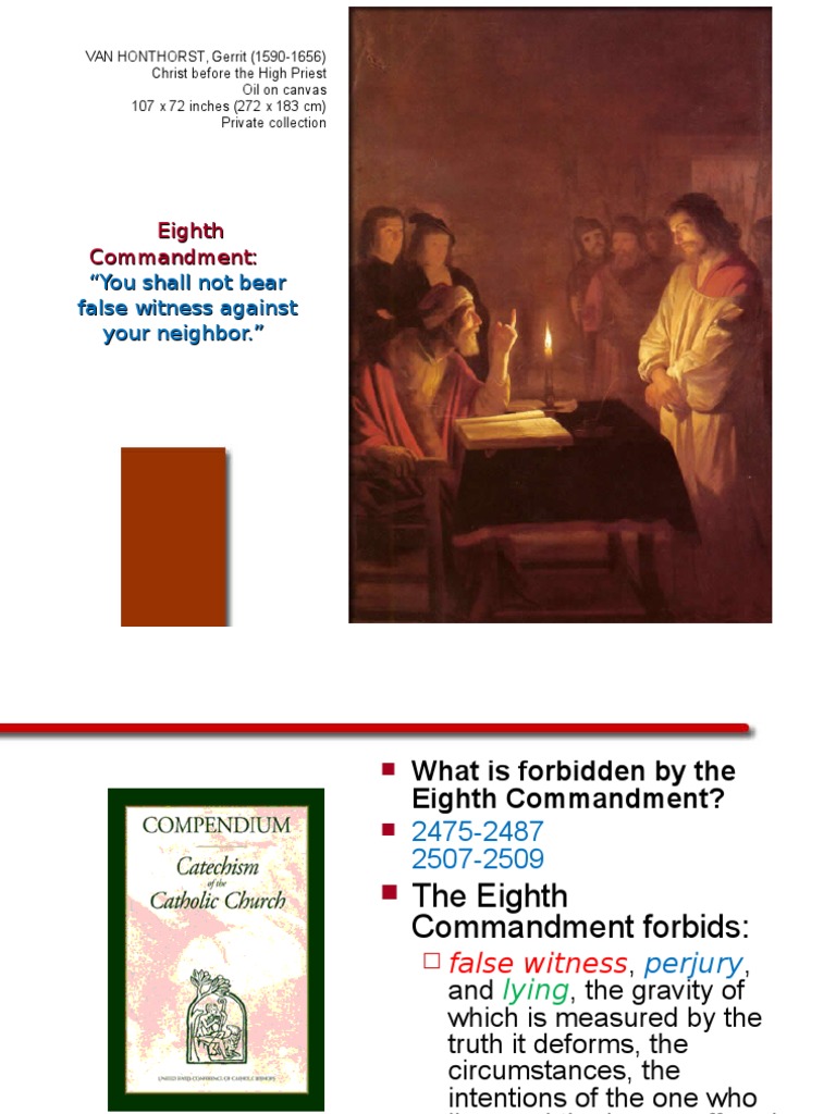 Eighth Commandment:: Eighth Commandment: "You Shall Not Bear False ...