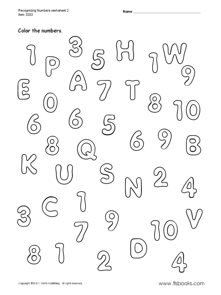 Recognizing Numbers 2 | PDF