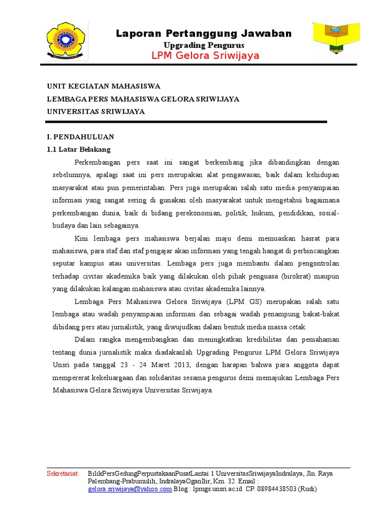 LPJ Upgrading | PDF | Karier & Perkembangan