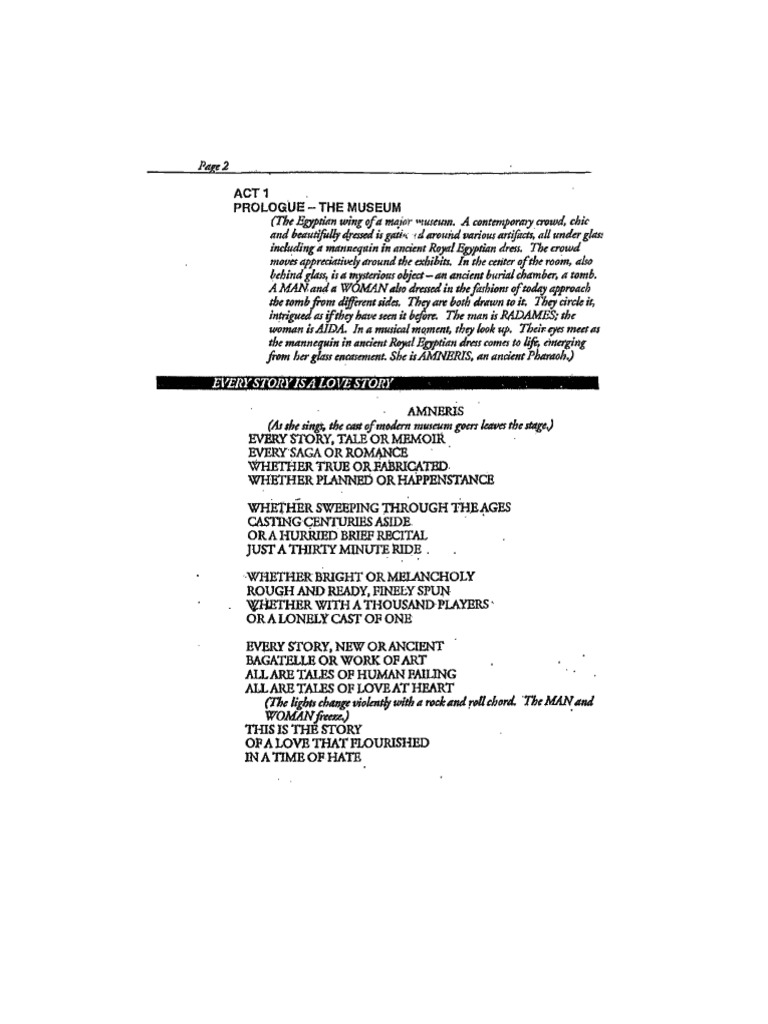 Tim Rice Elton John S AIDA Libretto PDF | PDF | Compositions | Vocal Music