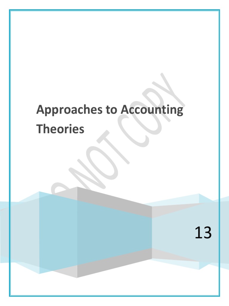 Accounting Theories | PDF | Accounting | Theory