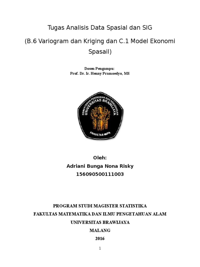 Variogram Dan Kriging | PDF