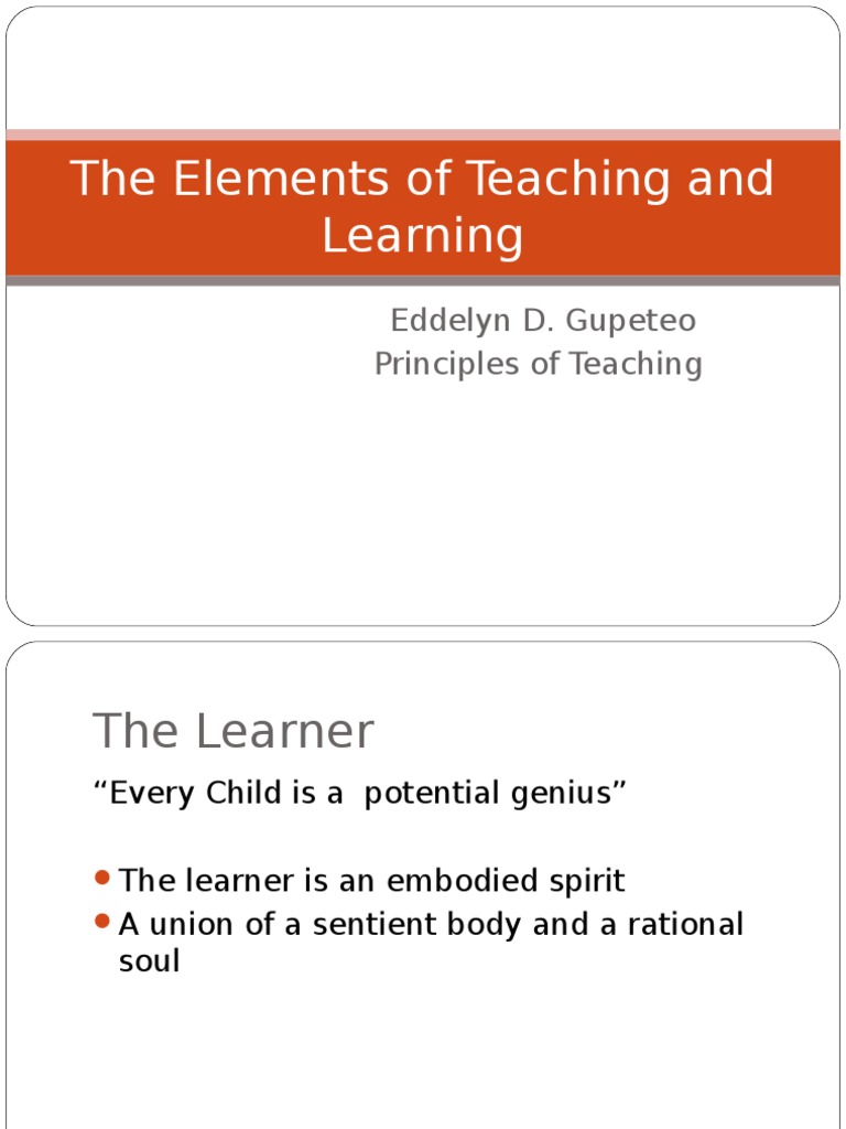 The Elements of Teaching and Learning | Download Free PDF | Teachers ...