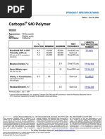 SPEC Carbopol Ultrez 10-1 | PDF | Materials