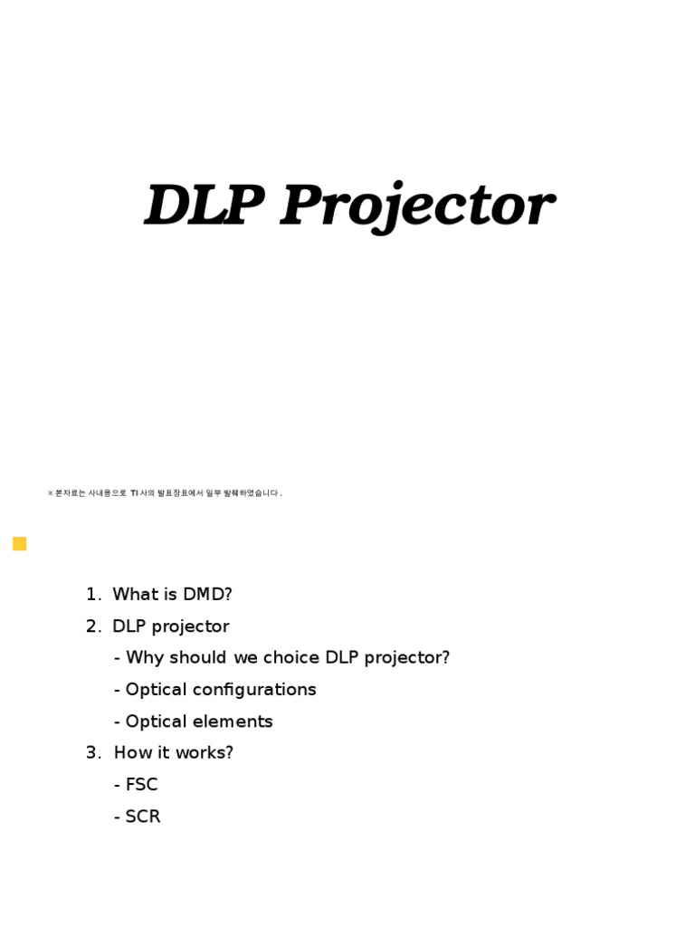 DLP Projector | PDF | Mirror | Prism