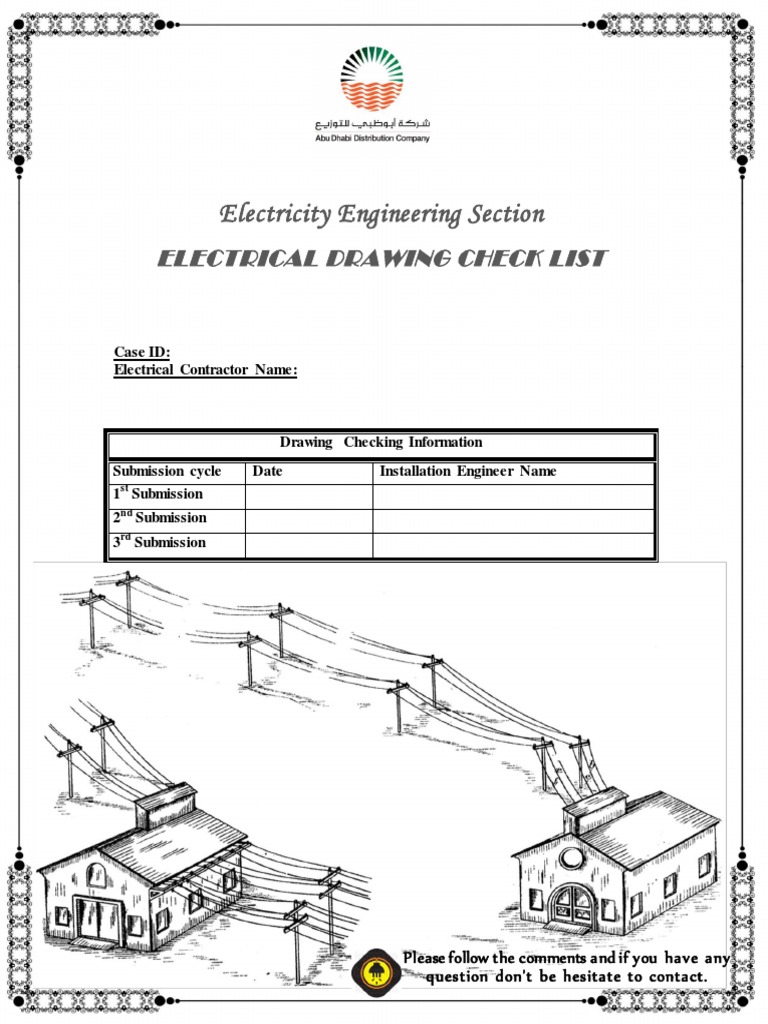 Electrical Drawings Checklist Updated | PDF | Electrical Equipment ...