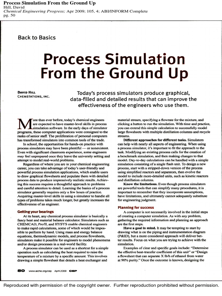 Chemical Engineering Progress Apr 2009 105, 4 ABI/INFORM Complete | PDF