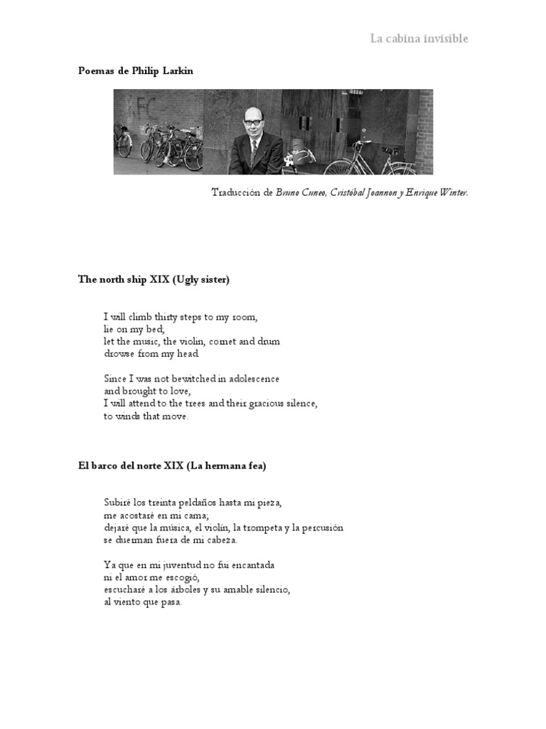 Poemas de Philip Larkin | PDF | Entertainment (General) | Leisure