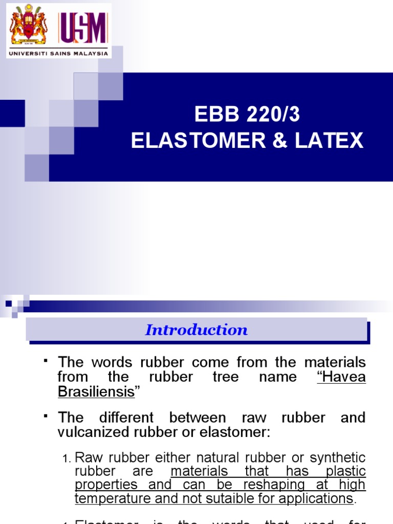 Elastomer | PDF | Natural Rubber | Cross Link