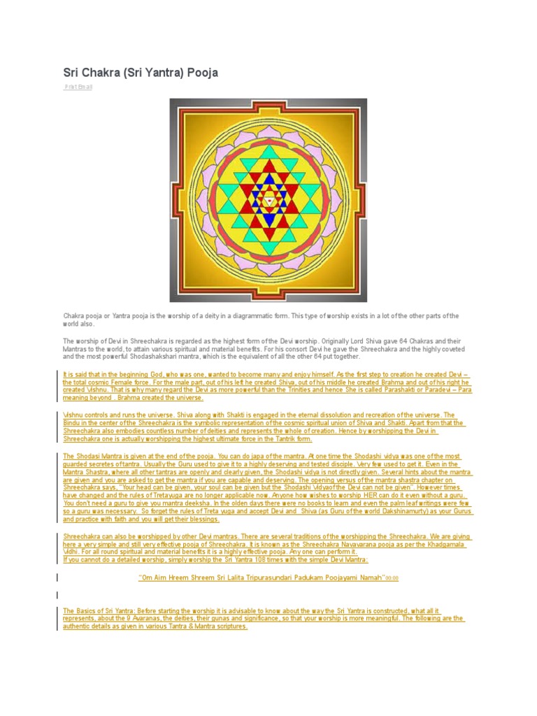 Sri Chakra Pooja | Devi | Polytheism