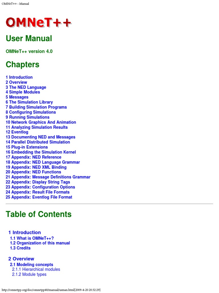 Omnetpp User Manual Class Computer Programming C