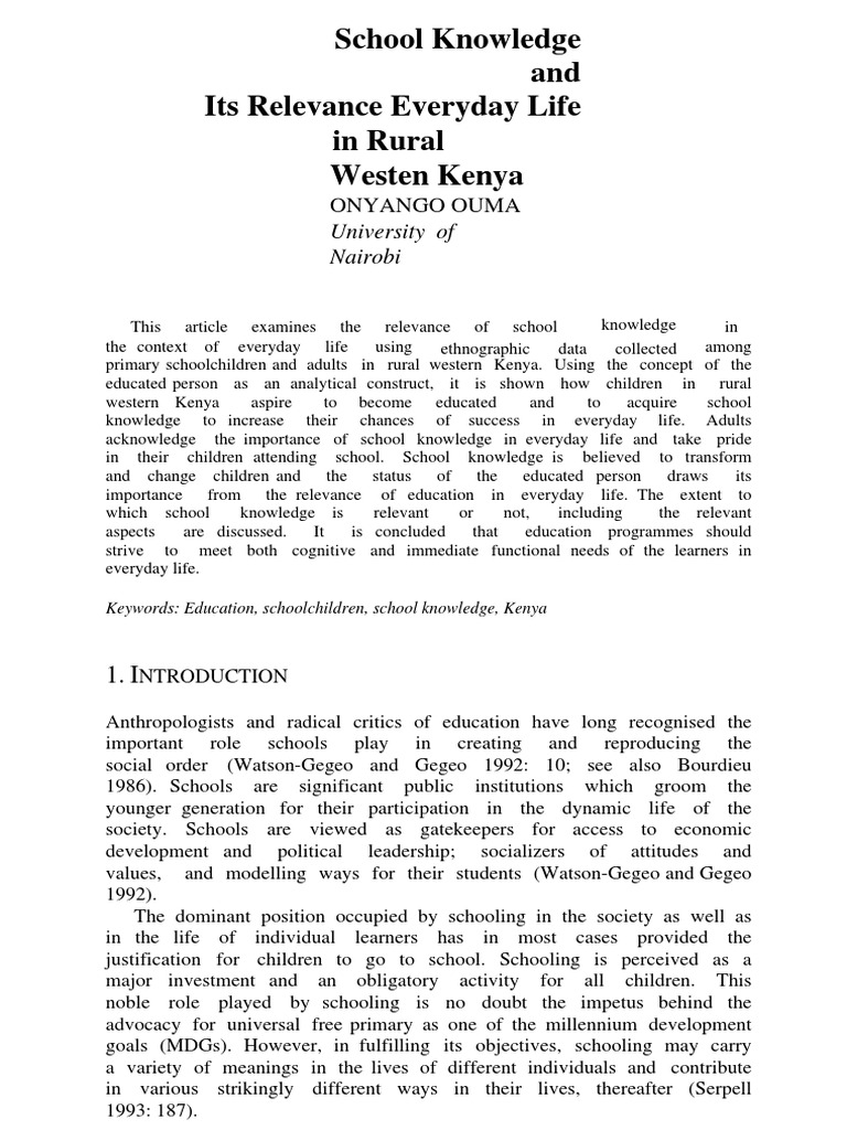 Education in Uganda | PDF | Curriculum | Poverty