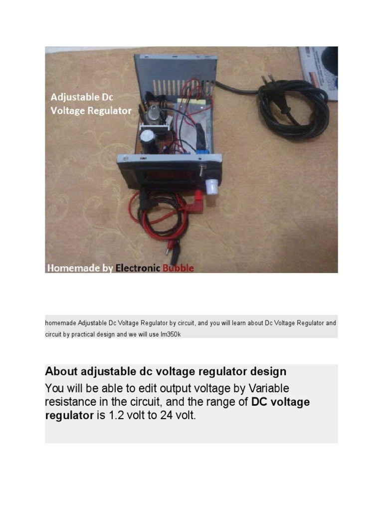 Adjustable DC Voltage Regulator | PDF