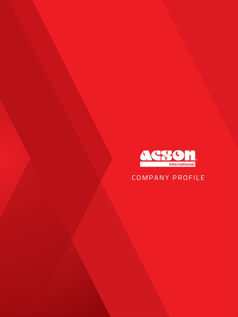 Acson Company Profile PDF | PDF | Business | Science