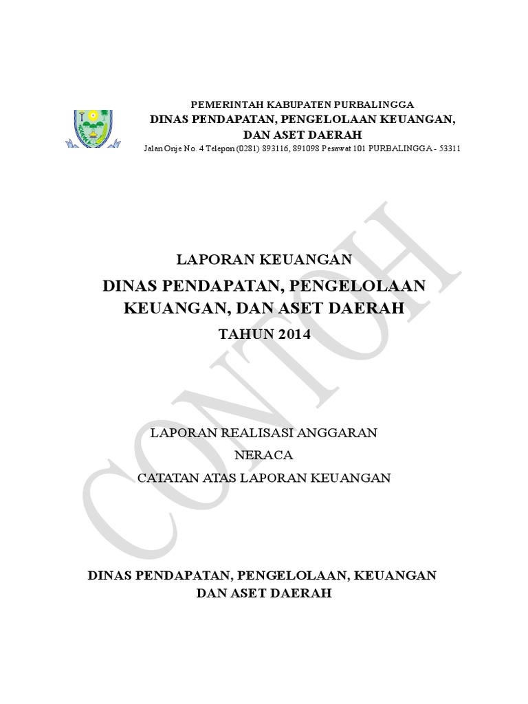 Contoh CaLK 2014 - SKPD DPPKAD | PDF | Ilmu Sosial