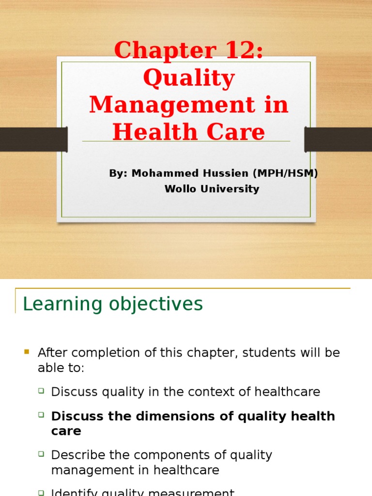 Quality Management in Healthcare: A Comprehensive Guide to Leading ...
