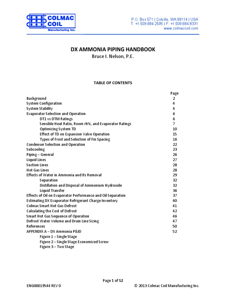 Ammonia Piping Handbook PDF | Heating, Ventilating, And Air ...