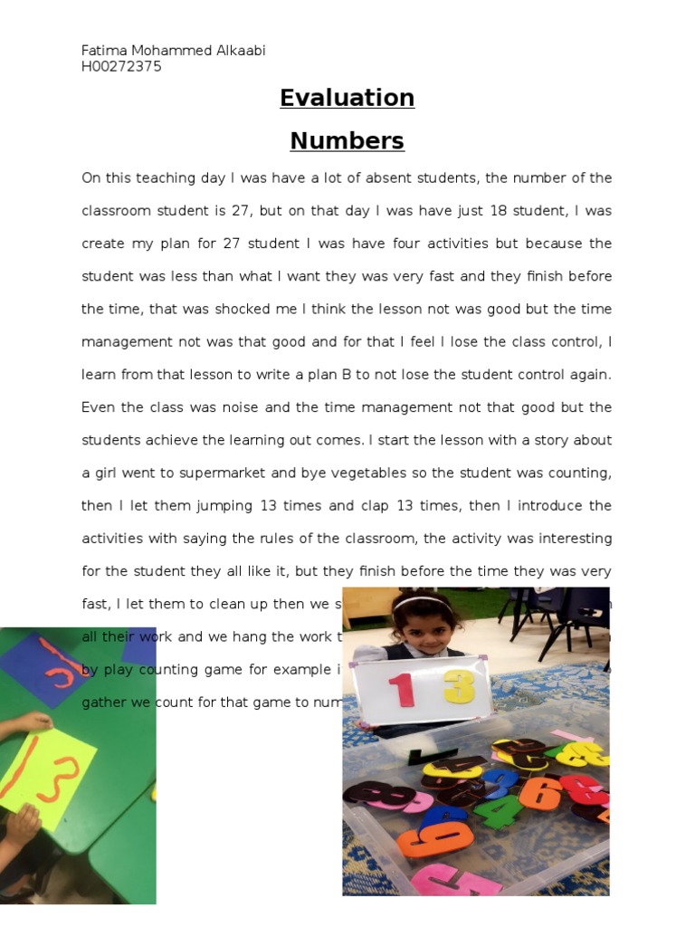 Evaluation Numbers | PDF