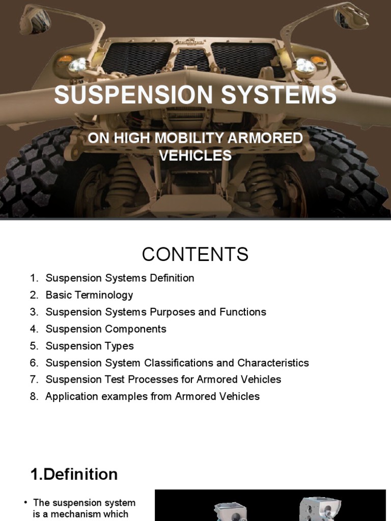 Suspension Systems in Armored Vehicles | PDF | Suspension (Vehicle ...
