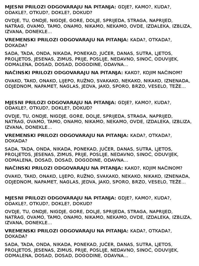 Mjesni Prilozi | PDF