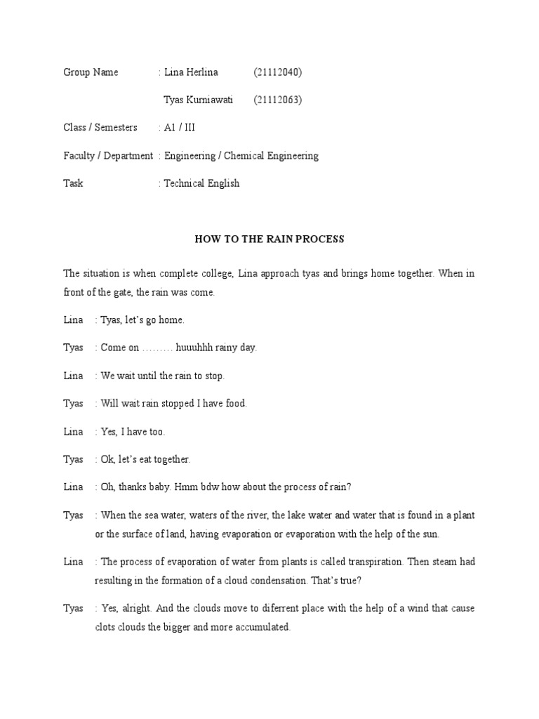 How To The Rain Process | PDF | Rain | Water