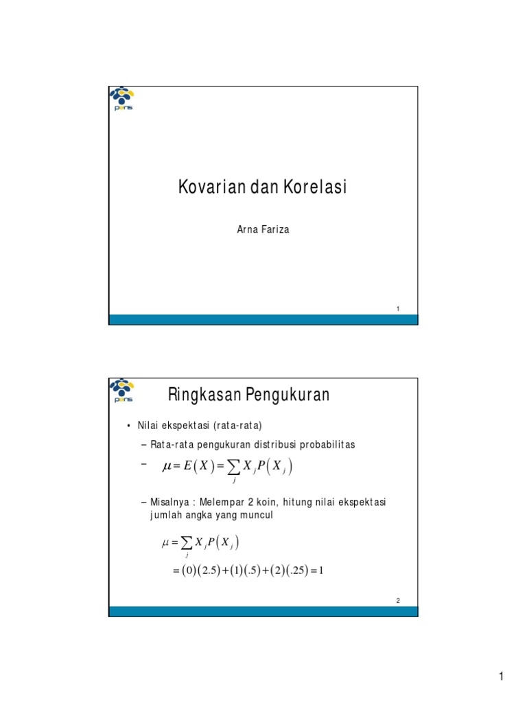 Kovarian Dan Korelasi | PDF | Pengelolaan Keuangan & Uang | Metode ...
