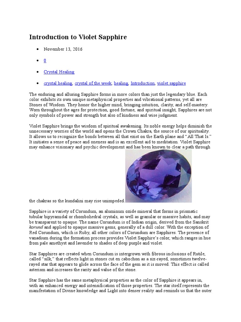 Introduction To Violet Sapphire | PDF | Religion & Spirituality