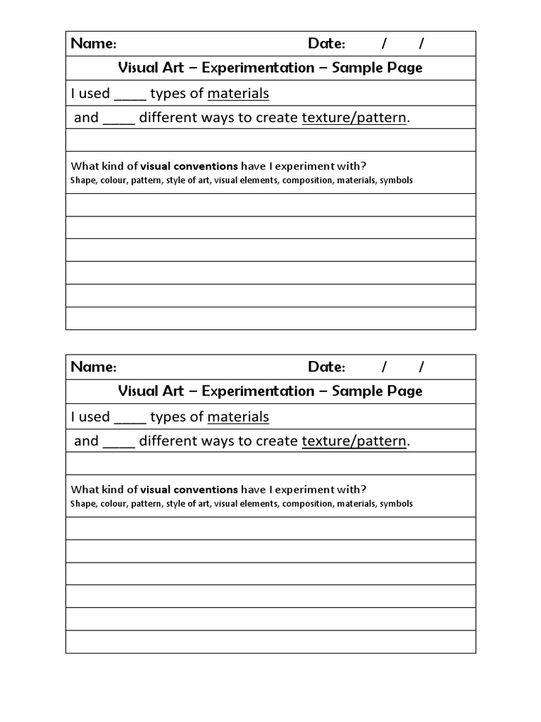 What Kind of Visual Conventions Have I Experiment With? | PDF